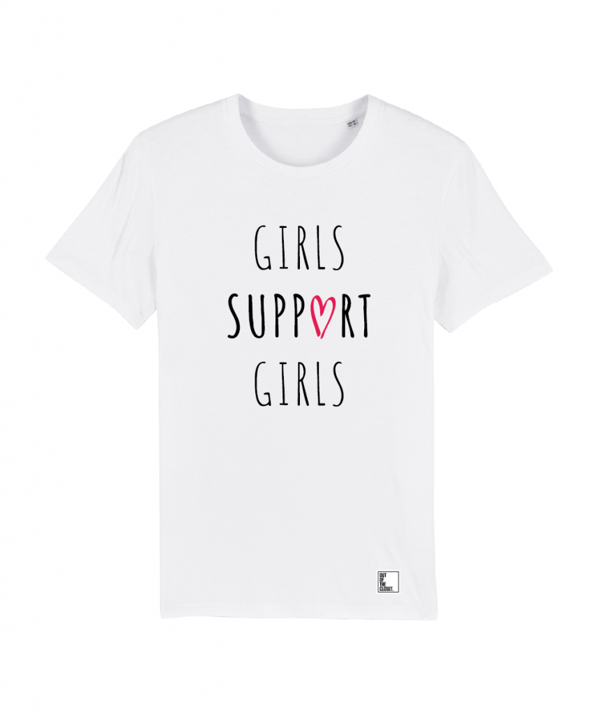 "Girls Support Girls" T-Shirt - OUT OF THE CLOSET.